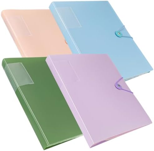 saerryor 160 Pockets 4 Pcs A4 Display Folders Display Book Presentation ...