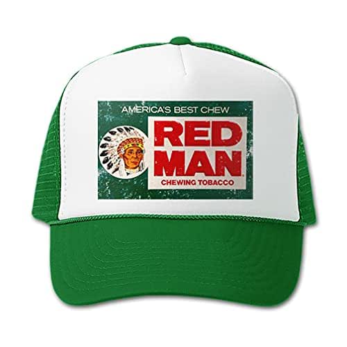 Amazon.com: Red Man Chewing Vintage Style Trucker Hat Redman Retro ...