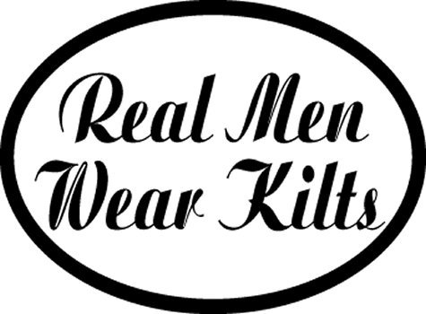 Amazon.com: Real Men Wear Kilts Decal for auto, Truck or Boat c ...