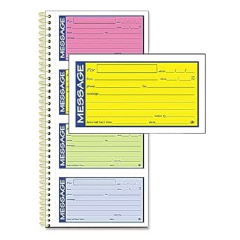 Amazon.com: Tops SC1153RB Adams 2-Part Carbonless Phone Message Books ...