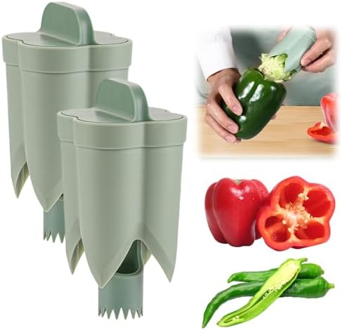 Amazon.com: Pepper Seed Corer Remover, Upgrade 2 in 1 Bell Pepper ...