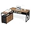 Amazon.com: LITTLE TREE 55" Executive Computer Desk and Lateral File ...