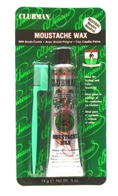 Amazon.com : Clubman Moustache Wax with Brush - White (Neutral ...
