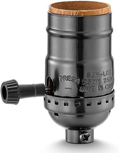 Brass Light Socket - Plated - 3-Terminal - 2 Circuit - Turn Knob ...