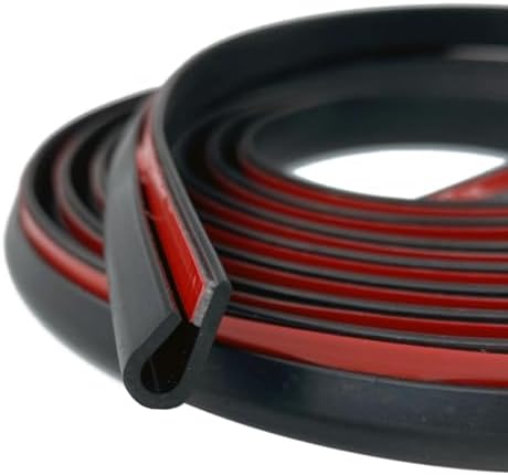 Aroilder Rubber Edge Trim Black, U Channel Edge Protector with Self ...