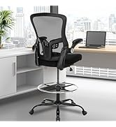 Amazon.com: Luckyear Ergonomic Drafting Chair – Tall Office Chair for ...