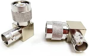 Amazon.com: WORLDPEAK 2pcs TNC Coax Connector TNC Male Right Angle to BNC Female Coaxial ...