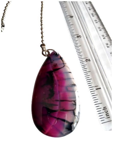 Amazon.com: Pink Dragon Vein Agate Decorative Fan Pull Chain, Ceiling ...