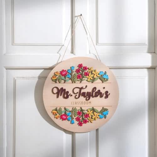 Amazon.com: Custom 3D Teacher Name Plate, Back to School Gift Teacher ...