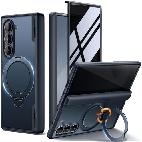 Amazon.com: MOBOSI for Z Fold 6 Case with 360° Spin Ring Stand ...
