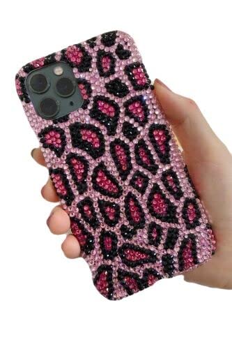 Amazon.com: Leopard Animal Print Phone Case Cute Glitter crystal Phone ...