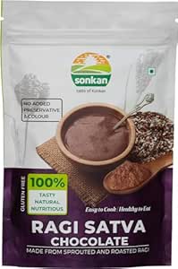 Sonkan Ragi malt with chocolate Nachani Satva with Chocolate. Sprouted ...