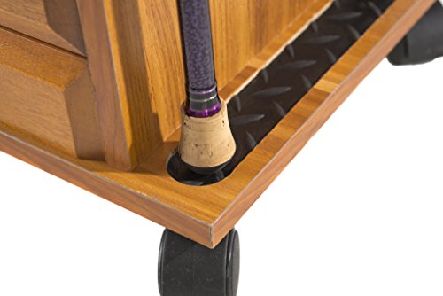 Snapklik.com : Organized Fishing Old Cedar Outfitters Rolling Rod Cart ...