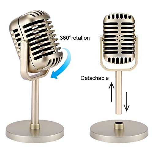 Snapklik.com : 3 Pack Vintage Microphone Prop, Plastic Fake Microphone ...