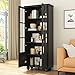 Amazon.com: ECACAD 5-Tier Tall Bookcase Storage Cabinet with 2 Acrylic ...