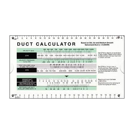 Amazon.com: Trane TD1 Ductulator with Sleeve, Duct Sizing Calculator ...