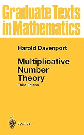 Amazon | Multiplicative Number Theory (Graduate Texts in Mathematics 74 ...