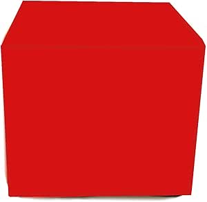 Amazon.com: Ababil Solid Red Indian Cotton Square Pouf Footstool ...