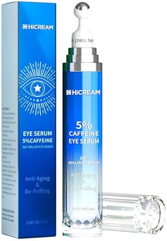 Amazon.com: Hicream Eye Cream with 5% Caffeine Hyaluronic Acid, Eye ...