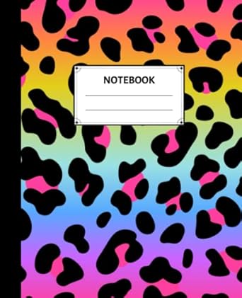 Amazon.com: Composition Notebook: 90s Aesthetic Neon Rainbow Leopard ...