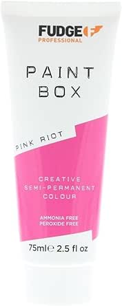 Fudge Paintbox Semi-Permanent Hair Colour, Pink Riot, 75 ml : Amazon ...