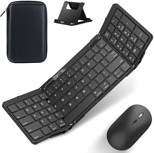 Amazon.com: Foldable Bluetooth Keyboard and Mouse Combo, Full Size ...