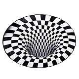 3D Vortex Optical Illusion Rug | The Green Head