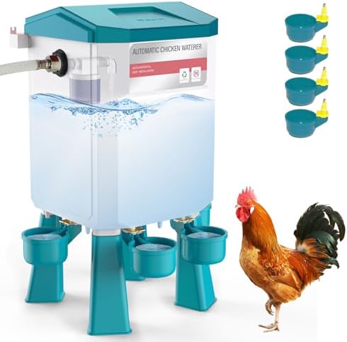 Amazon.com: Float-Controlled Automatic Chicken Waterer, Blue Chicken ...