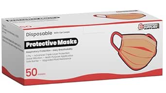 Amazon.com: Disposable Face Mask Individually Wrapped - 50 Pack ...