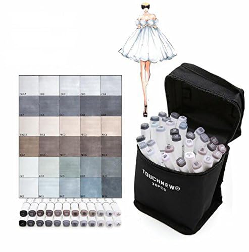 Amazon.com : 30 Colors Grayscale Art Marker Pen Double-Ended Sketch ...
