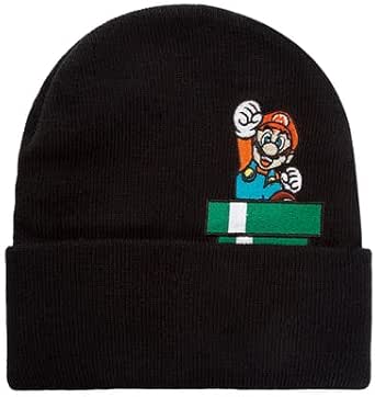 Super Mario Gorro de Tejido Beanie Mario Bros Bordado : Amazon.com.mx ...