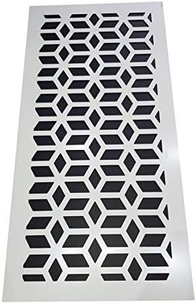 Decorative MDF Radiator Screening Panel. Lattice Design. White Primed ...