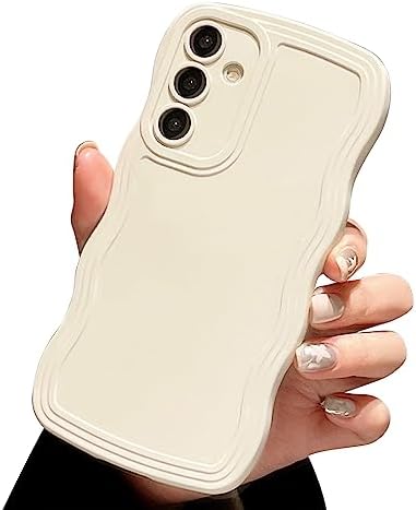 Ownest Compatible for Samsung Galaxy A14 Case Cute Curvy Simple Wave ...