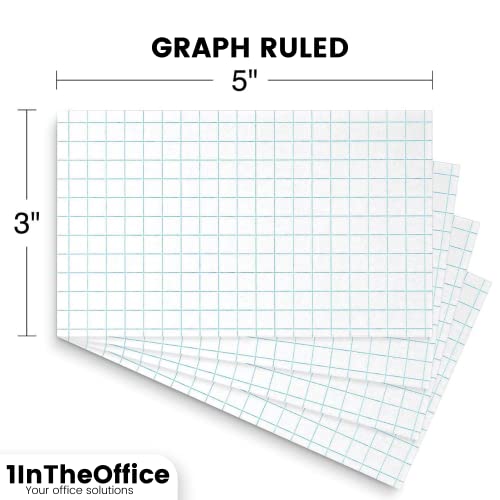 Snapklik.com : 1InTheOffice Index Cards 3x5 Graph Ruled White