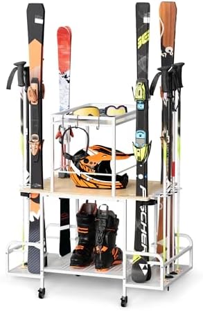 Amazon.com: FHXZH Ski Storage Rack for Garage - Freestanding Ski ...