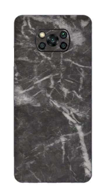 Orgic India Poco X3 Pro Skin Wrap Sticker Black Marble (Back, Sides ...