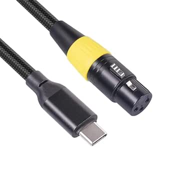 Amazon.com: tsrqponmlkjlh 6.6FT XLR to USB Cable XLR Female to USB C ...