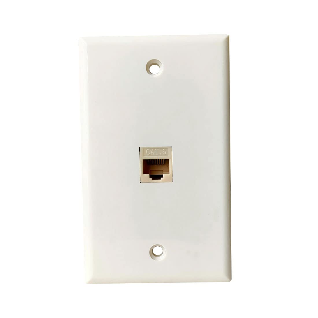 Amazon.com: BOPLAT Single Gang CAT6 Ethernet Wall Plate Light Almond ...
