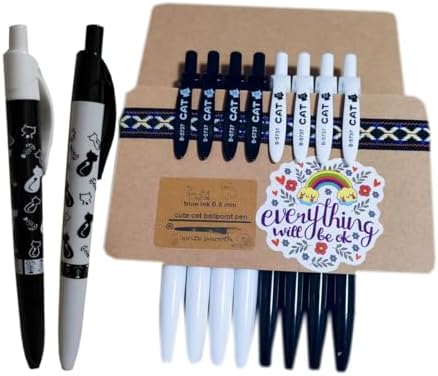 Amazon.com : Generic 8 Pack Cat Pens Cute Ballpoint Pen Smooth Writing ...