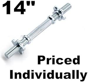 Amazon.com : 14" Spin-Lock Threaded Dumbbell Handles - (Sold ...