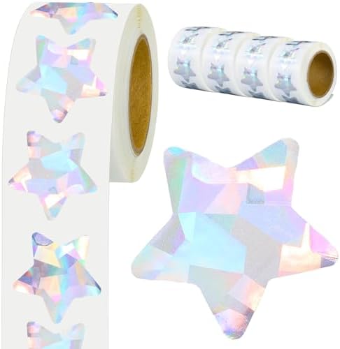 Amazon.com: Zhanmai 2000 Pcs 1 Inch Holographic Star Stickers for Kid ...