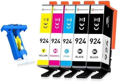 SINOPRINT 5 Pack 924 Ink Cartridges Compatible with HP 924 Multipack ...