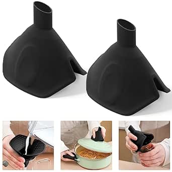 Amazon.com: 2PCS Multifunctional Silicone Funnel,Kitchen Funnel,Food ...