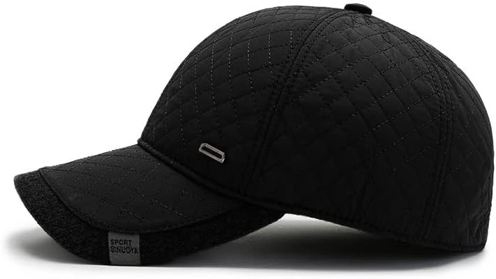 FASHIXD Winter Baseball Cap Men's Winter Hats with Earflaps Cold ...