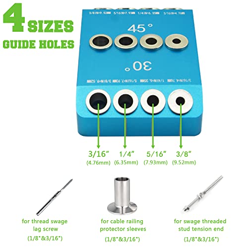 Snapklik.com : Kingson 30 45 90 Angled Drill Guide For Cable Railing ...