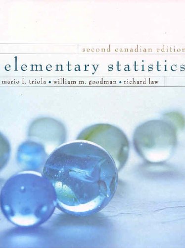 Elementary Statistics, Canadian Edition: Triola, Mario F ...