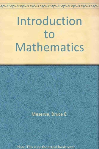 Amazon | Introduction to Mathematics | Meserve, Bruce E., Sobel, Max A ...