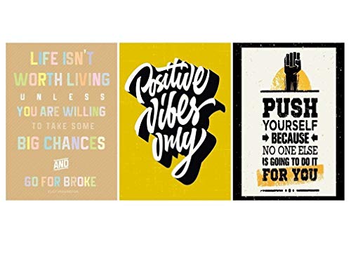 16% OFF on PRINTELLIGENT Motivational Posters - Set of 3 |Inspirational ...