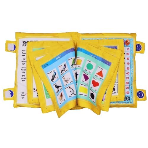 KASHTBHANJAN Kids Learning Cushion Pillow Cum Book with English and ...