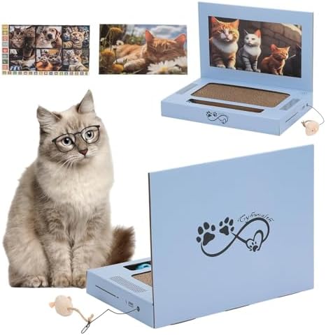 Amazon.com : Cardboard Cat Scratcher, Laptop Scratcher Cat Toy, 3-in-1 ...
